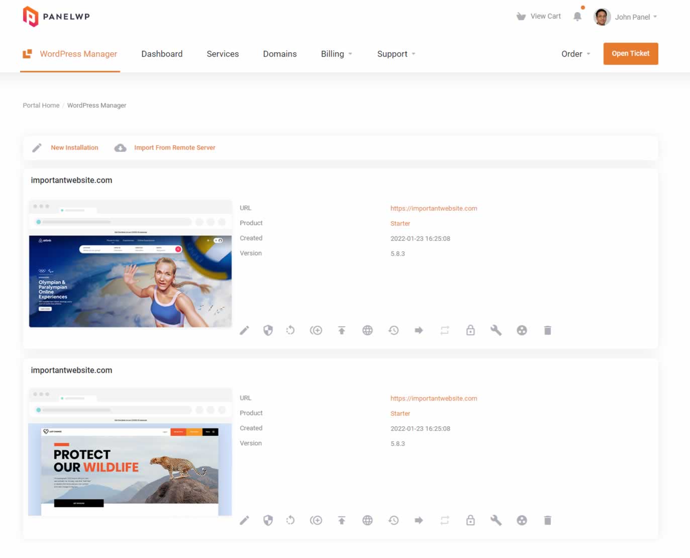PanelWP – WordPress Control Panel Hosting and Management made Easy